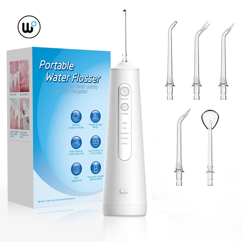 Portable Smart Cordless Electric Water Flosser for Teeth 1500mAh Big ...