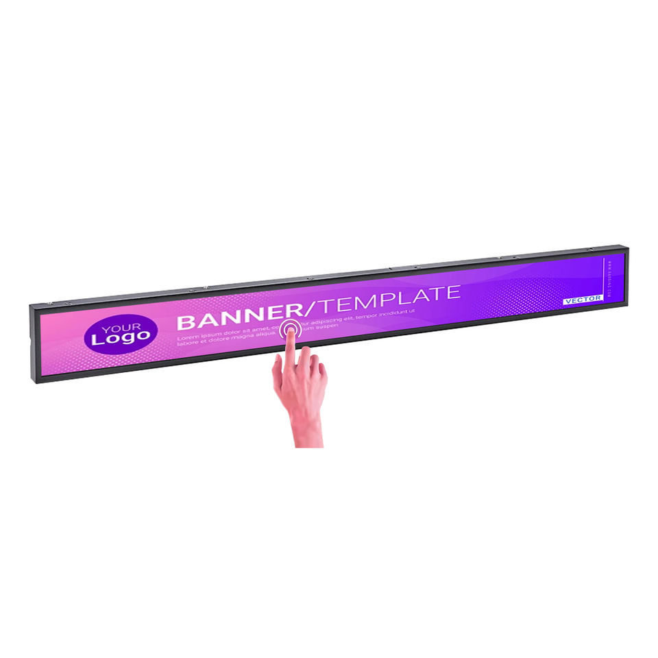 Custom Size Stretched Bar LCD Shelf Screen Advertising Display for ...