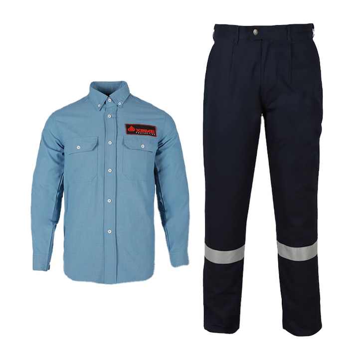 Men Industrial 12Cal Work Uniform FR Clothing Flame Resistant Fireproof ...
