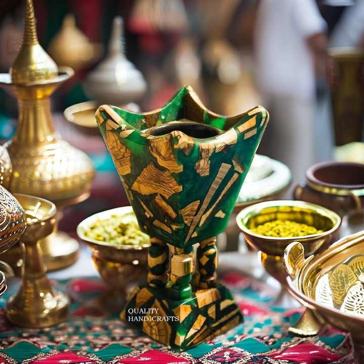 2024 New Wood Epoxy Resin Bakhoor Burner Incense Madhkan Burner Arabic ...