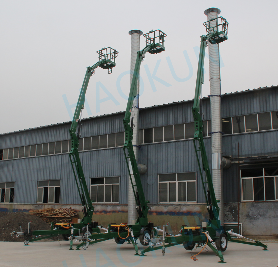 Boom Telescopic Hydraulic Diesel Engine Platform Table Curved Car ...