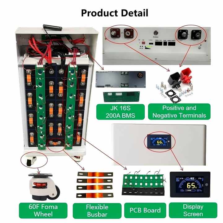 Starmax 15KWh 51.2V 280Ah Vertical 16S1P DIY 200A Lifepo4 Battery Solar ...