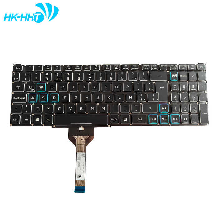 HK-HHT SP Spanish RGB Backlit Blue ASDW Keyboard teclado for ACER Nitro ...