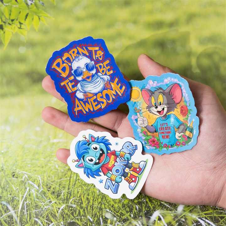 Customized Ins Style Stickers Handbook Diy Stickers Holographic Die-Cut ...