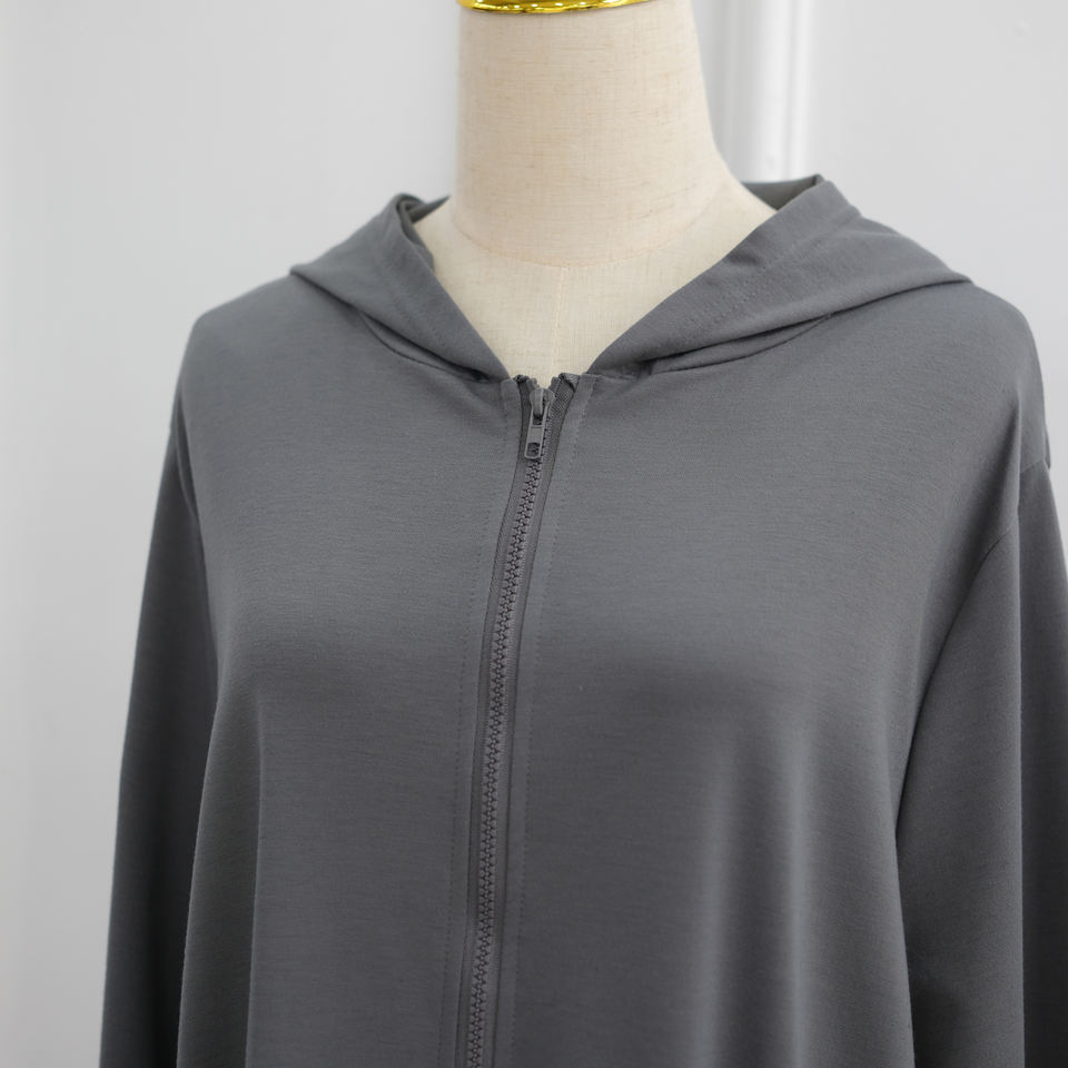 Loriya 2026 New Islamic Clothing Muslim Women Zipper Open Abaya Robe ...