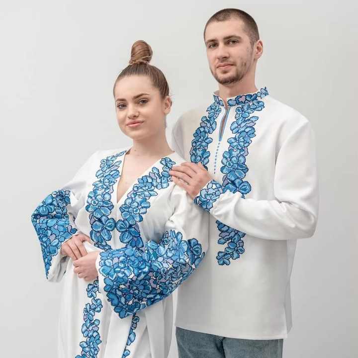 Ukrainian Wedding Set Flower Dress Embroidered Exclusive Dress Caftan ...