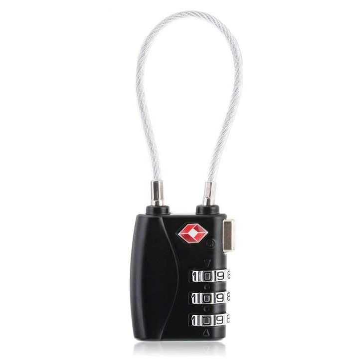 TSA Combination Padlocks 3 Digit Wire Lock Cable TSA Padlock TSA Travel ...