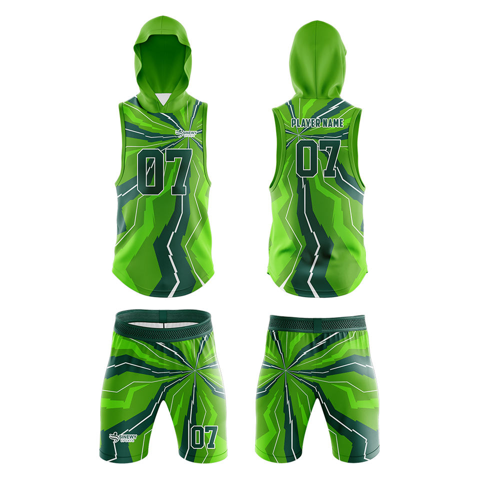 Men’s Custom Flag Football Uniform Hooded Jersey Set Breathable ...