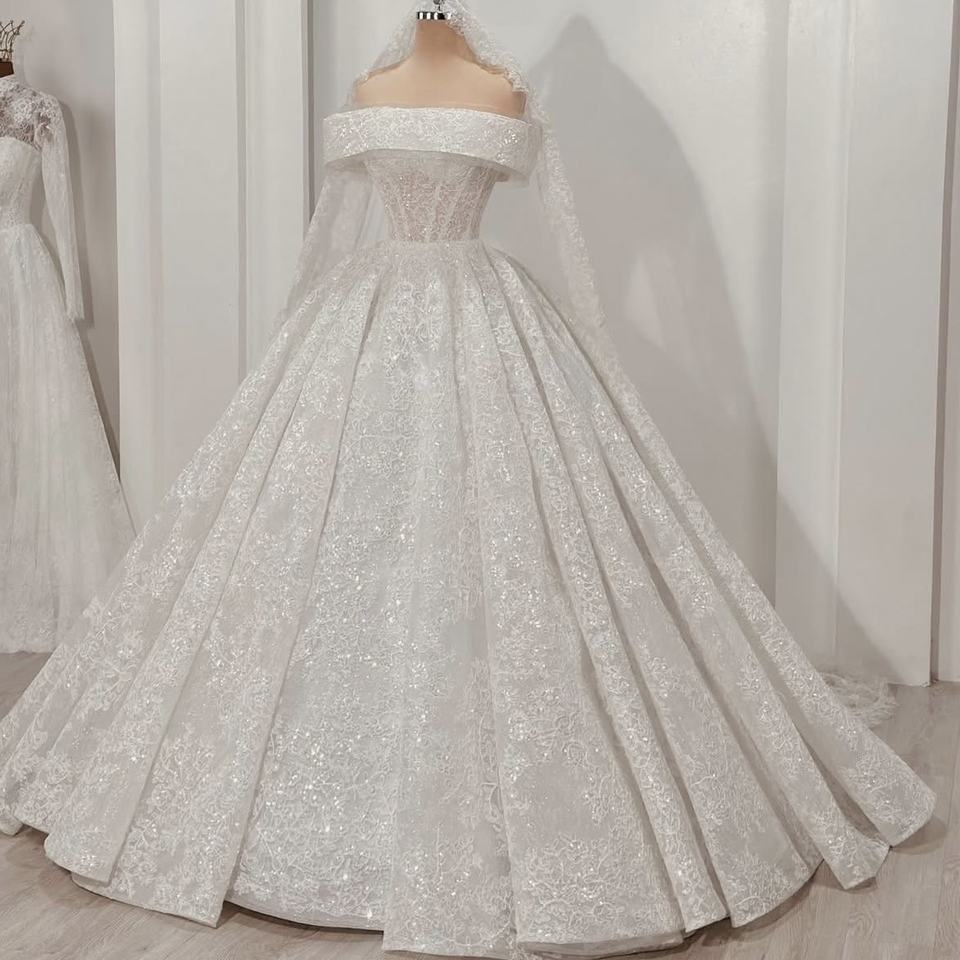 High Quality Modern Ball Gown Floor-Length Wedding Dress sweet heart ...