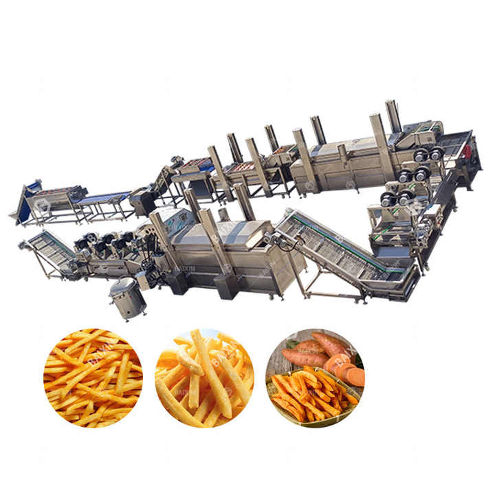 Large Scale Frozen French Fries Production Line Fully Automatic French ...