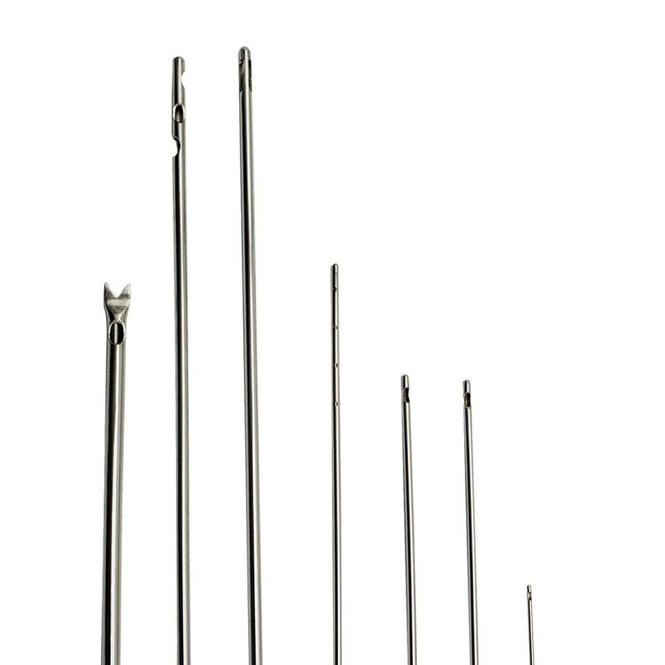 German Grade Stainless Steel Liposuction Cannula Set Reusable Manual ...