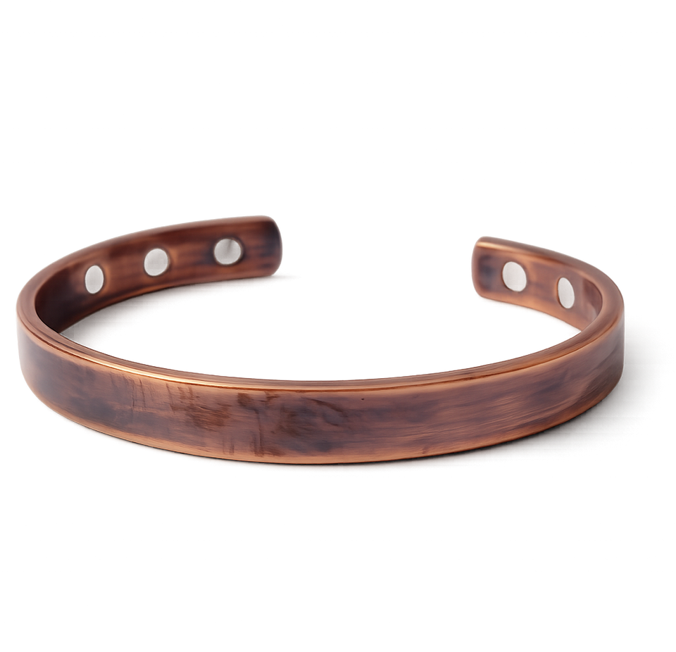 Magnetic Therapy Pure Copper Bracelet for Pain Relief Minimalist Smooth ...