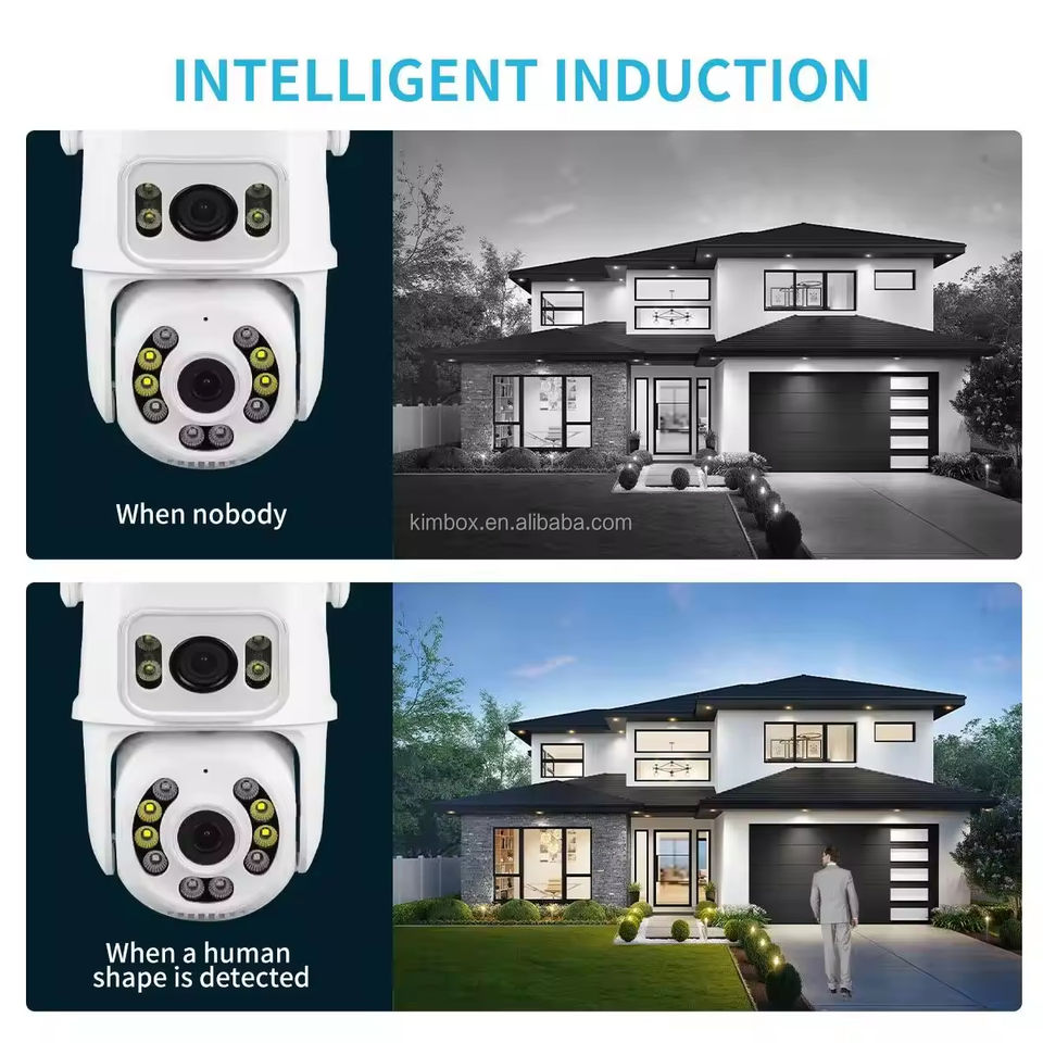 6MP Dual Lens 4G LTE Outdoor PTZ IP Security Camera with AI Auto ...
