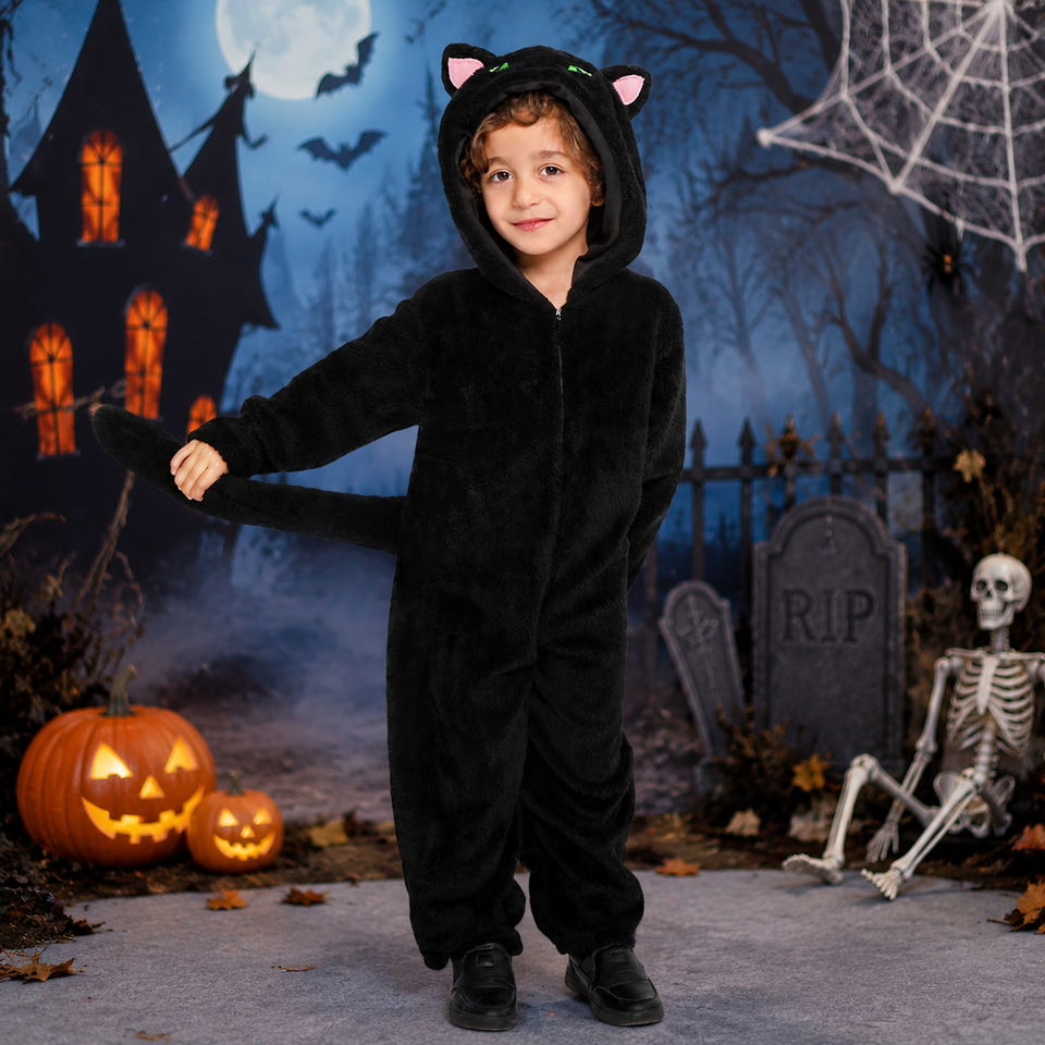 Baige Kids Black Cat Costume Halloween Cosplay Outfit Kindergarten ...