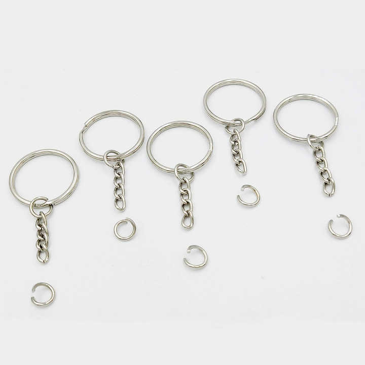 Custom 30mm Stainless Steel Round Iron Metal Keychain Die Cutting ...