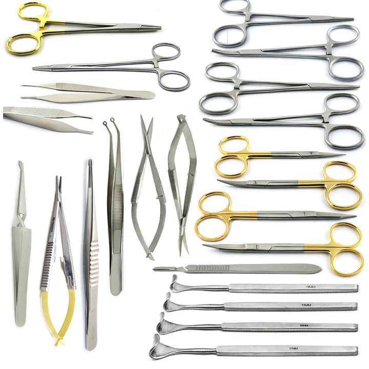 Blepharoplasty Instruments Kit - 24 Pcs Micro Eye Surgery Tools