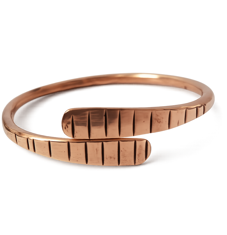 Magnetic Therapy Pure Copper Bracelet for Pain Relief Minimalist Smooth ...