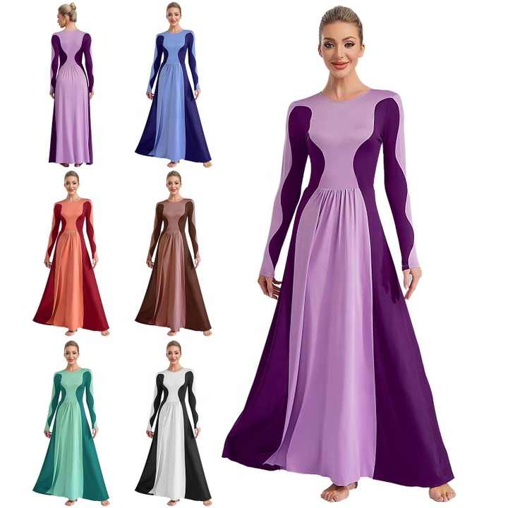 Custom Wholesale Sublimation Line Dancing Contemporary Dance Costume for Women Liturgical ...