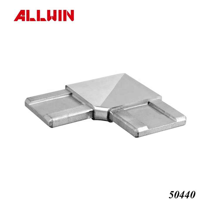 Stainless Steel 2 Ways 180 Degree Inline Cap Rails Connector