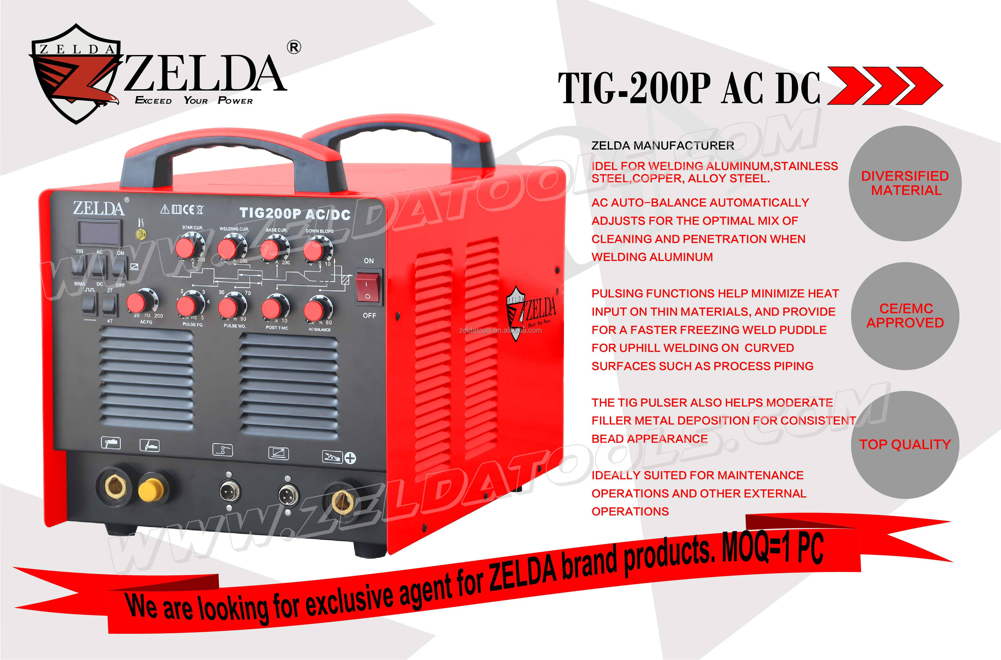 Ideal for welding aluminum and stainless steel TIG welder TIG-200P AC/DC Products from Zhejiang ...