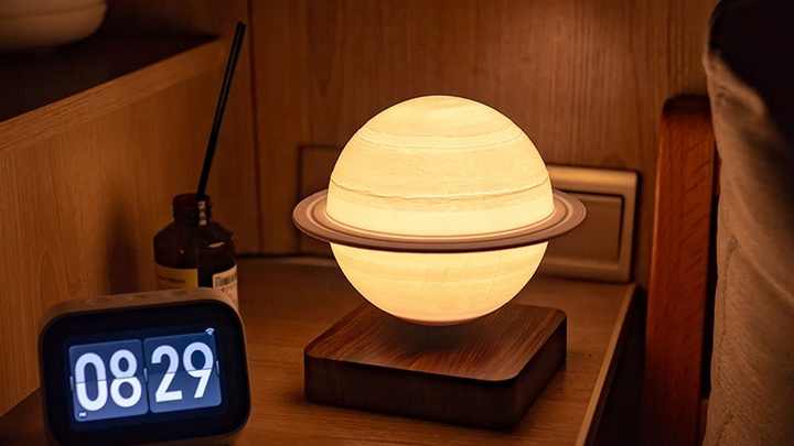 Unique Luminous Floating LED Table Lamp - Magnetic Levitating Design ...