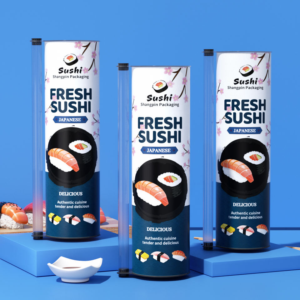 Custom Push Pop Sushi Packaging - Eco-Friendly & Recyclable