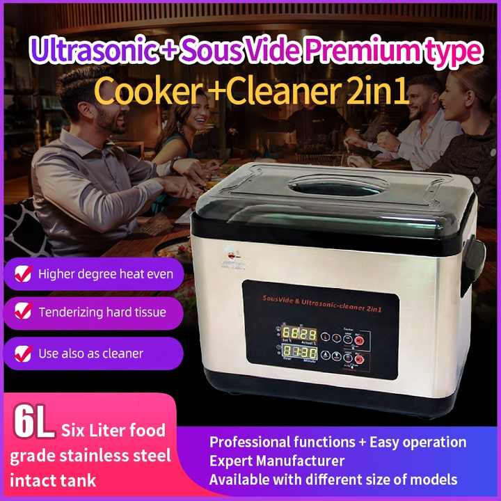 Ultrasonic 6L Sous Vide Slow Cooker - Premium Home Use