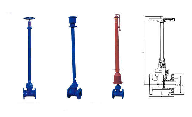 Factory Resilient Seated Underground Gate Valve with Extension Spindle