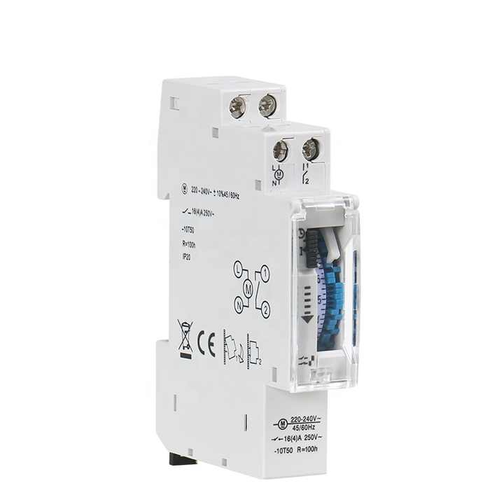 Din rail daily 24hours programmable mechanical timer 96 programs mini ...