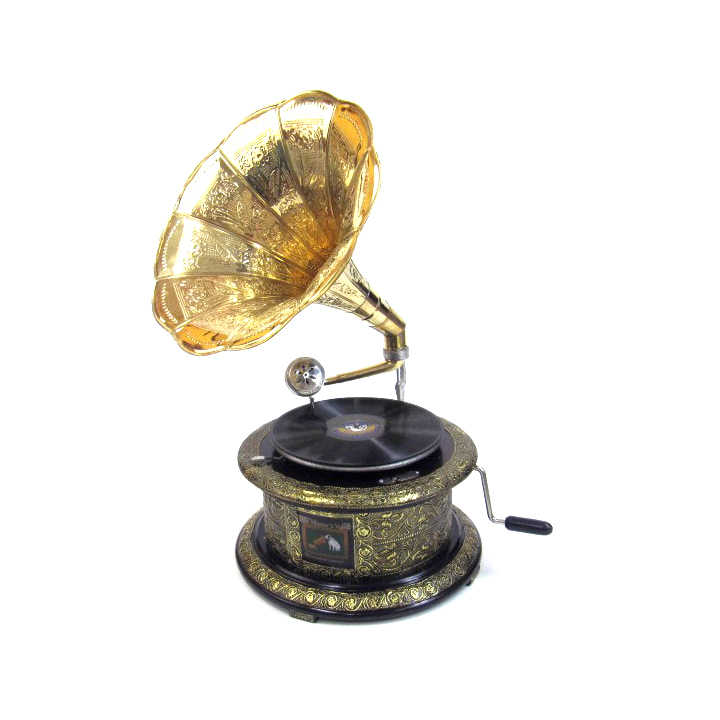 Antique Gramophone - Vintage Record Player with Horn