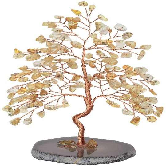 Handmade Natural Crystal Lucky Tree Quartz Gemstone Decor