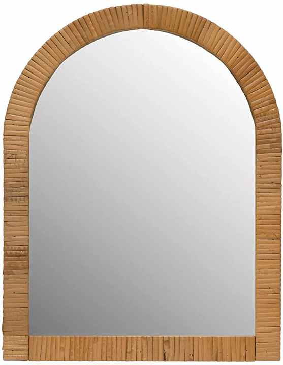 Bohemian Style Round Selfie Mirror Rattan Frame Bulk Supply Decorative ...