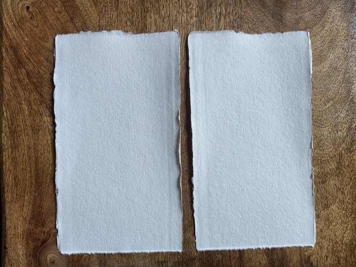 Deckle Edged Cotton Rag Handmade Paper - Perfect for Artists