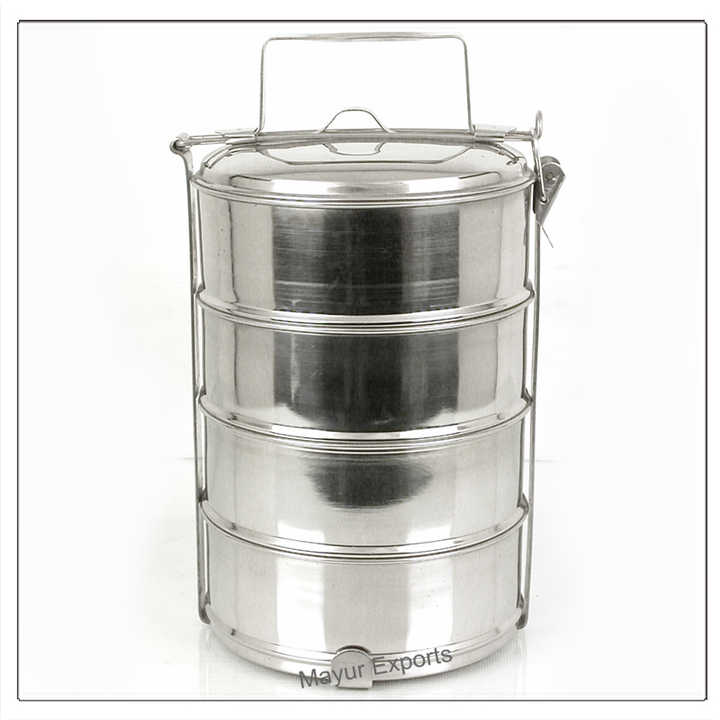 Stainless Steel Thai Tiffin Food Container - Preserve Freshness