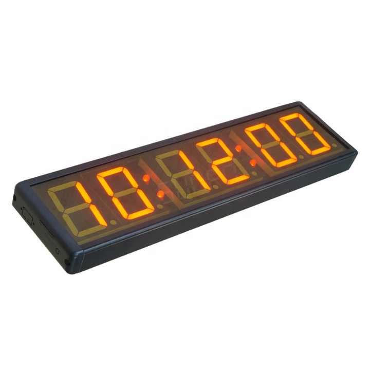 Custom 7 Segment Digits Display Wall Clock LED Digital Timer Multifunction Clock