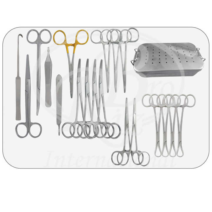 20-Piece Canine Spay-Neuter Surgery Veterinary Kit with Sterilization ...