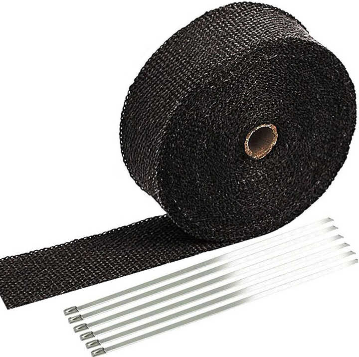Exhaust Heat Shield Wrap for Motorcycle - Fiberglass Tape