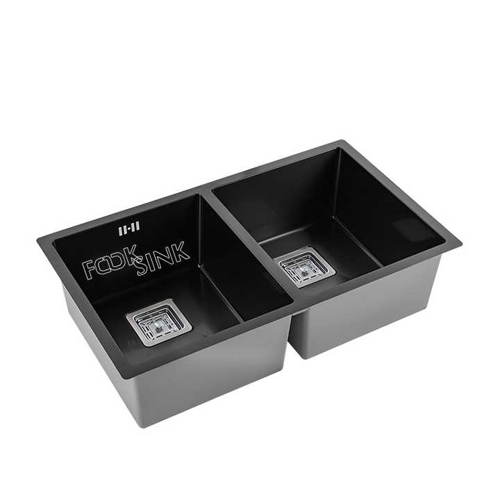 Fregadero SUS304 Nano Double Bowl Undermount Kitchen Sink