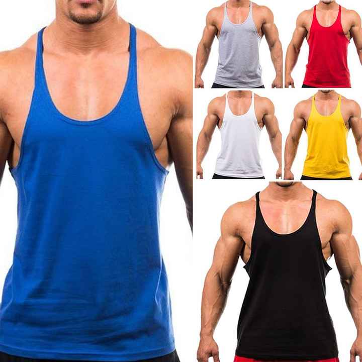 Top Quality Men Custom logo Sports Stringer Tank Top Bodybuilding Plus ...