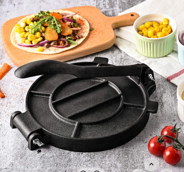 Heavy Duty Cast Iron Tortilla Press - Eco-Friendly Cookware