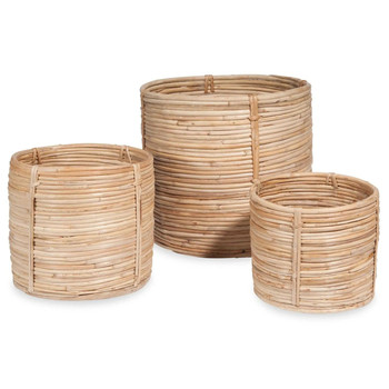 Garden pots & planters natural rattan cane plant pots hand-woven ...