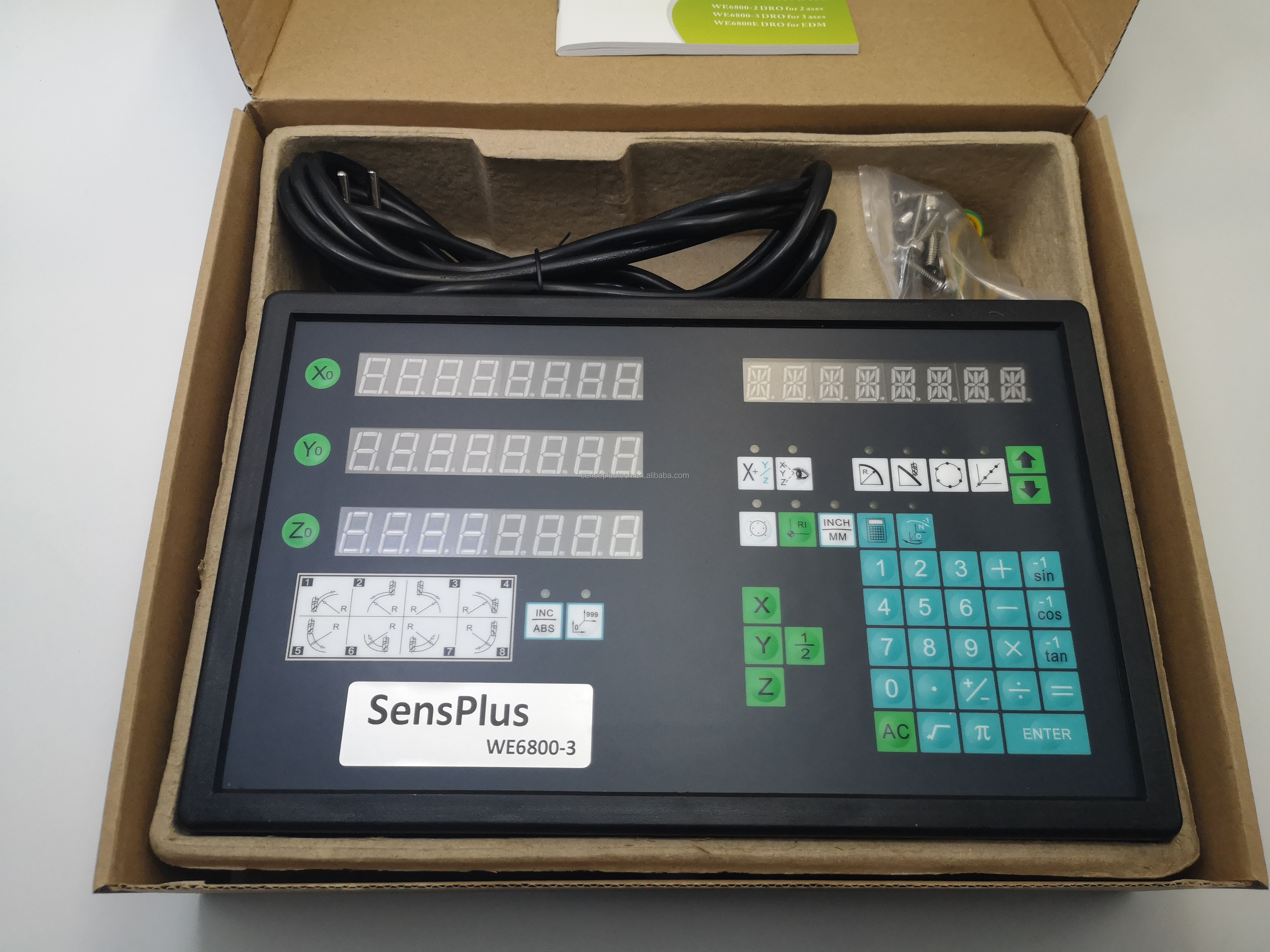 Milling and turning machine digital display meter position sensor glass ...