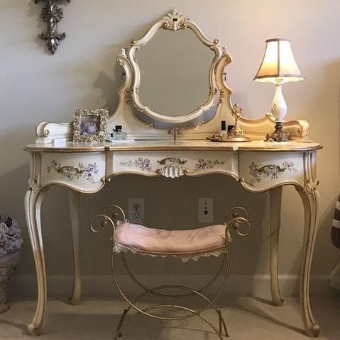 Dressing Table Storage Cabinet French Royal Vanity With Stool| Alibaba.com