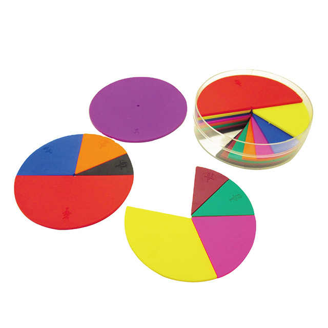 Educational Non-toxic Plastic Fraction Circles Set of 9 for 2-4 & 5-7 ...