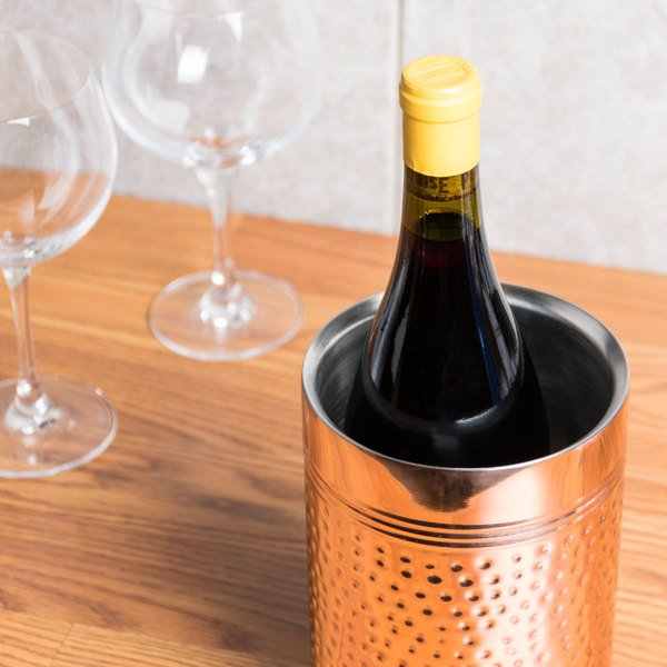 Hammered Copper Beer Chiller Bucket for Party Ware Home Hotels bar Beer ...