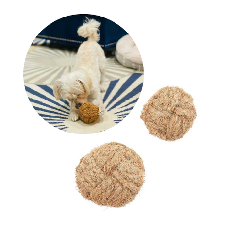 Coconut Chew Rope Toy - Coco Ball Dog Chew/ Coconut Husk Rope Toy High ...