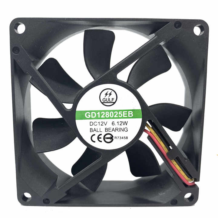 High Speed 2ball 12V DC Fan - 80x80x25mm for Industrial Use