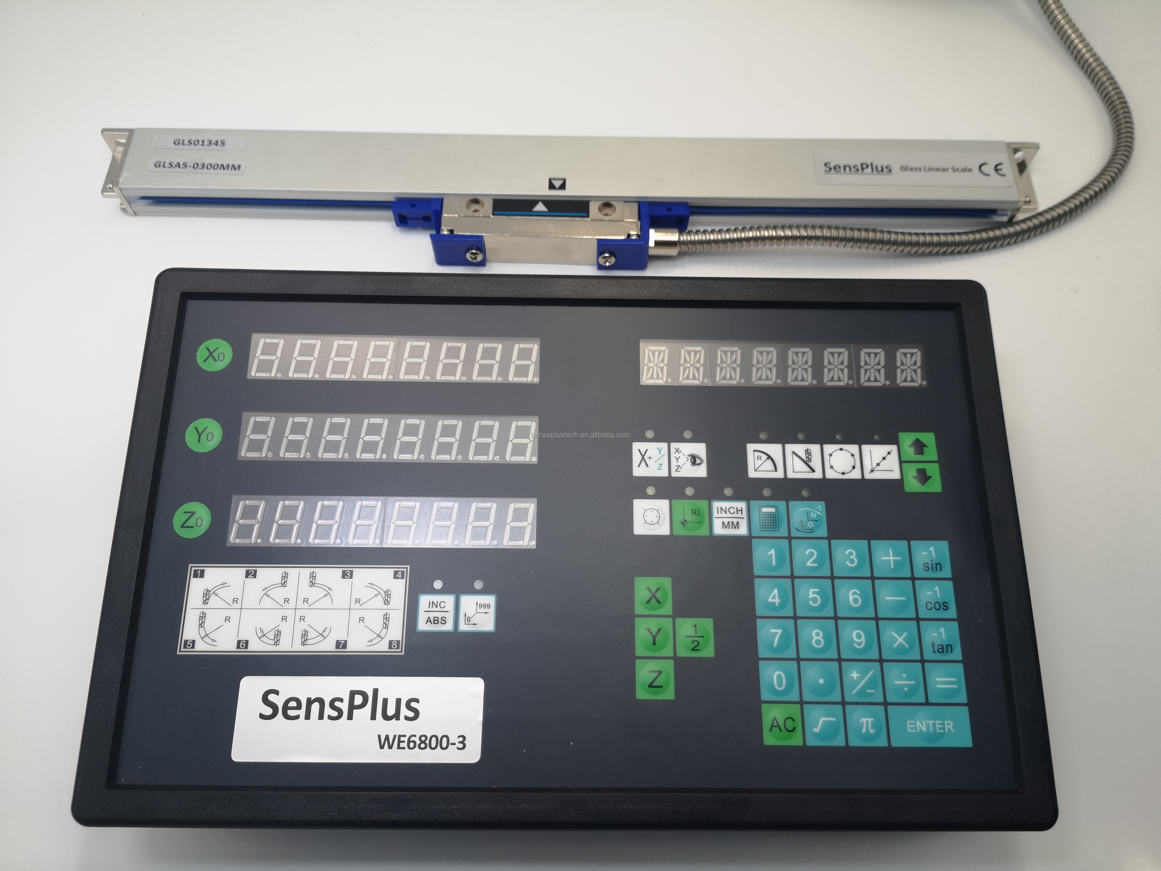 Milling and turning machine digital display meter position sensor glass ...
