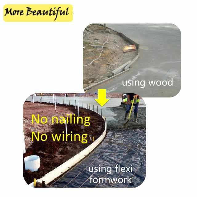 Curve Building Flexible Plastic Formwork Edge Boxing Sidewalk Footpath ...