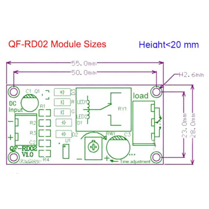 Taidacent RD02 - Adjustable Delay Timer Relay for Home Appliances